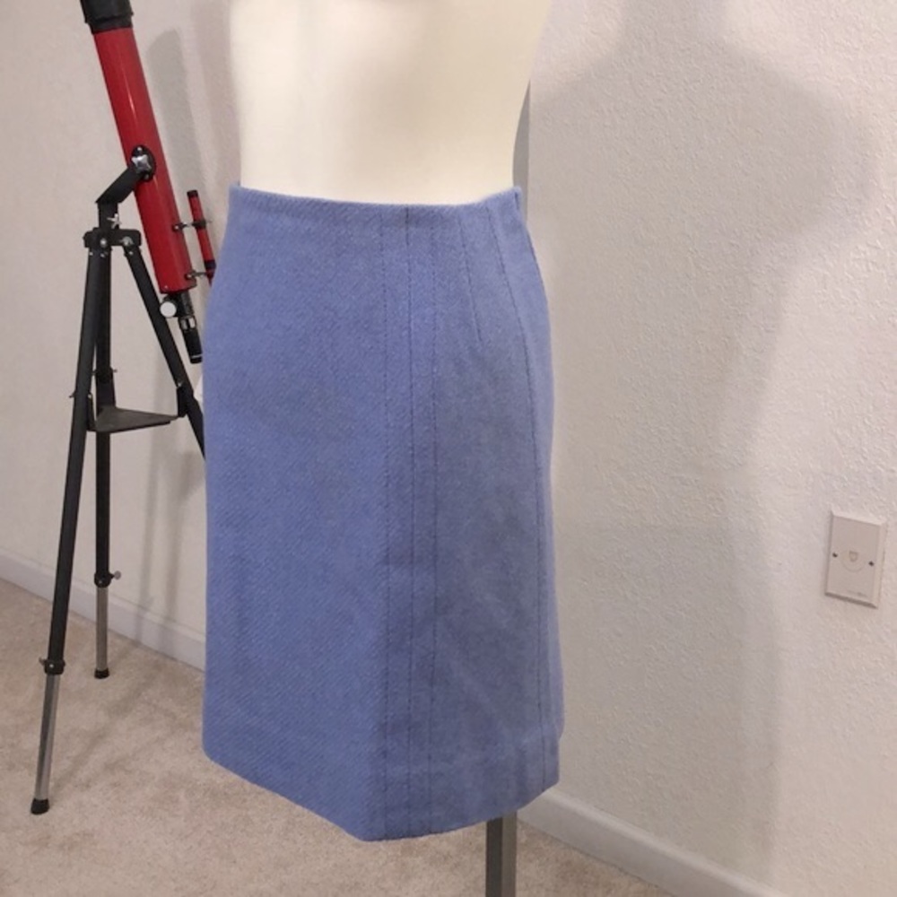 Vintage Tweed Pencil Skirt, Periwinkle Blue - Gem